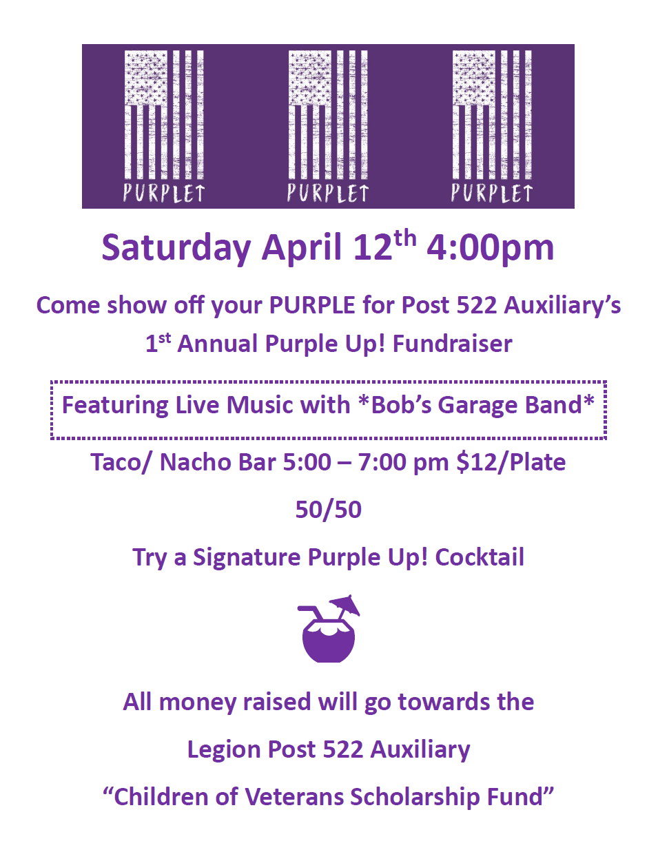 1st Annual Purple Up! Fundraiser ~ Saturday, April 12th – American ...
